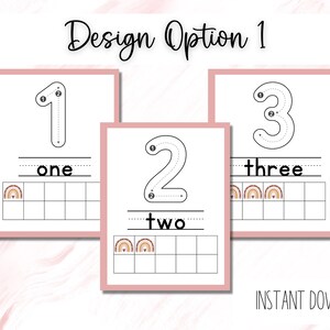 Boho Rainbow Number Posters, Ten Frames, Neutral Rainbow Classroom ...