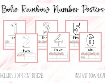 Number Posters Classroom Decor California Dreamer - Etsy Australia