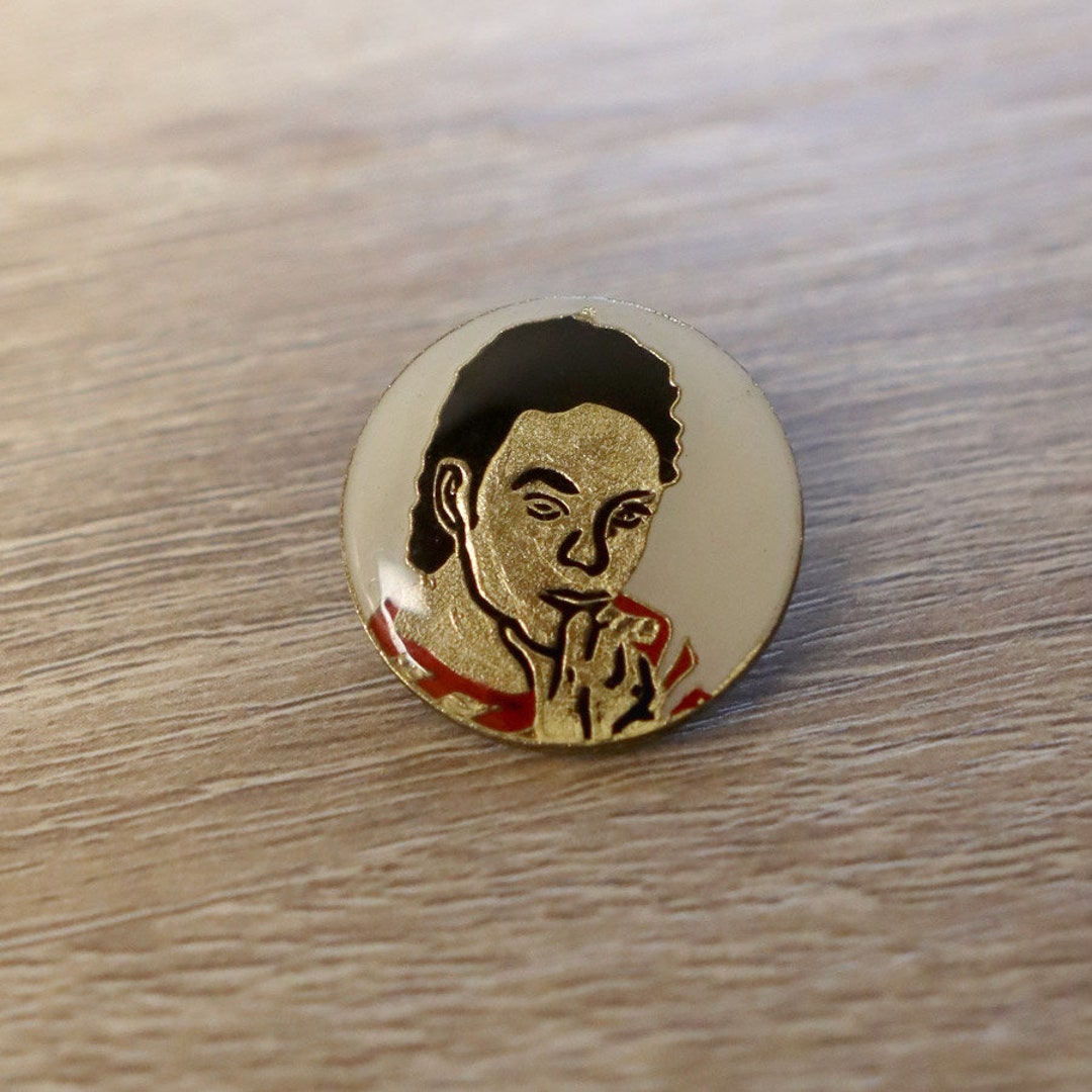 MJ - Vintage Enamel Pin - Etsy