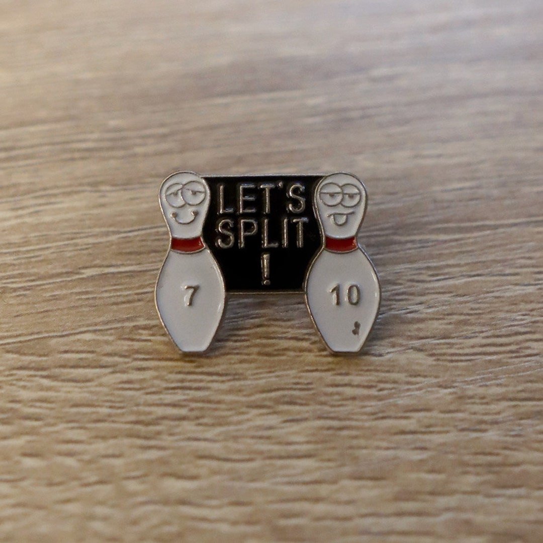 Let's Split - Vintage Enamel Pin - Etsy