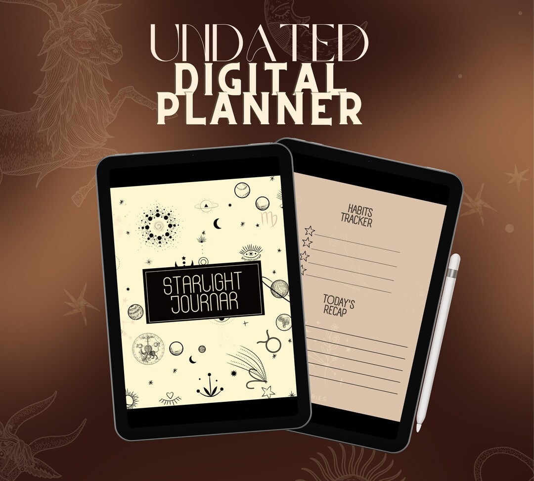 Undated Journal, Digital Journal, Expenses Tracker, Girl's Journal ...