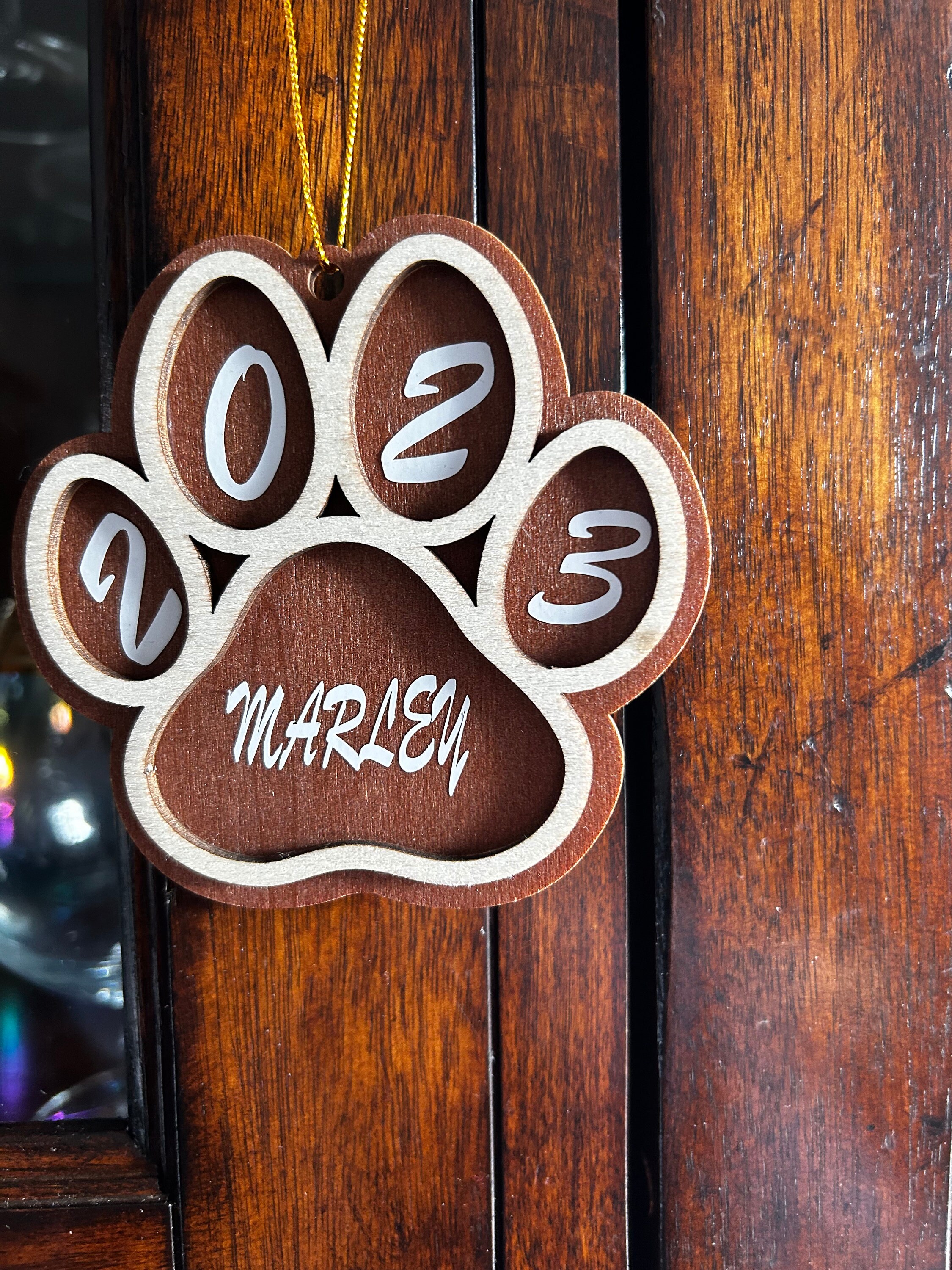 Custom Dog Paw Christmas Ornament/christmas - Etsy