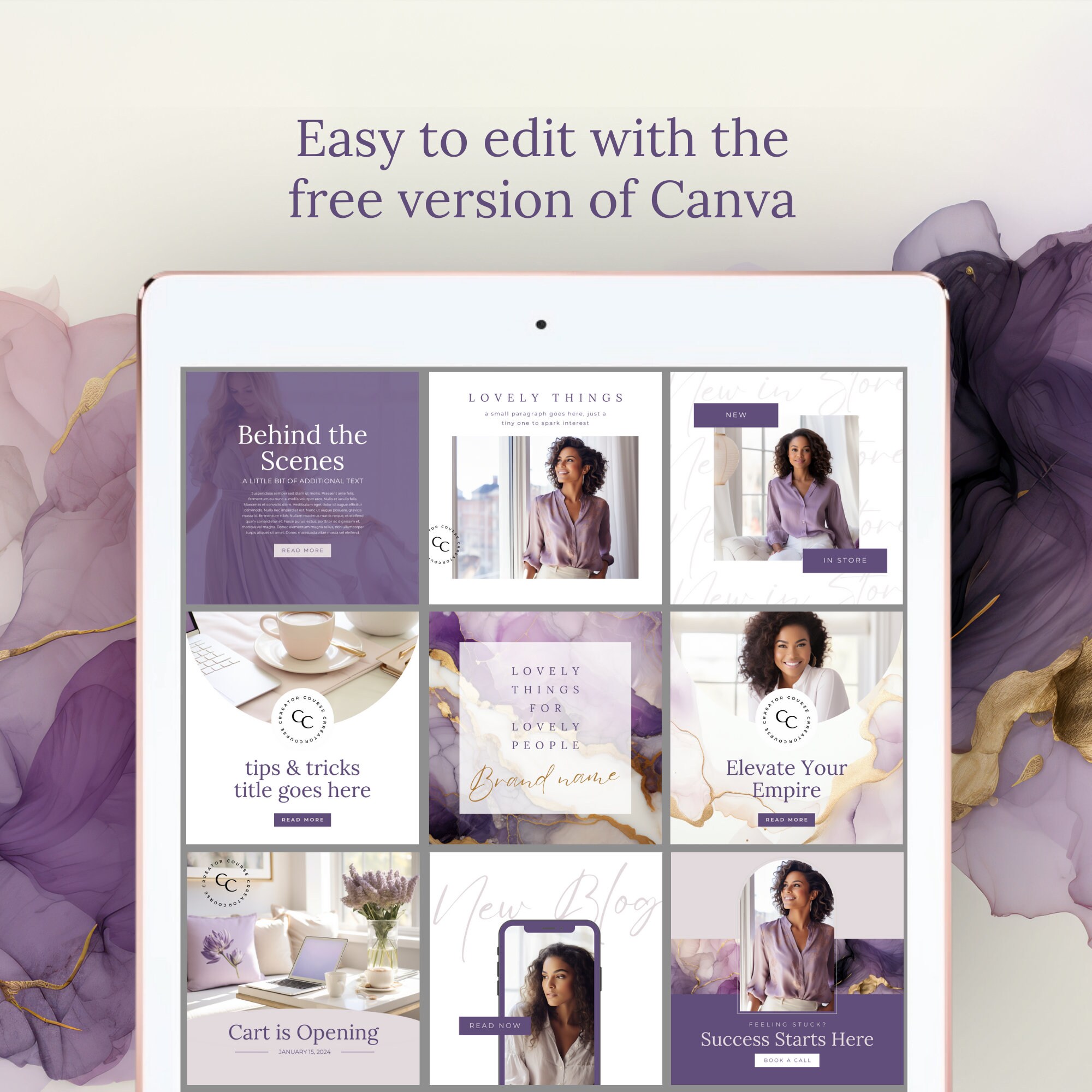 Course Creator Instagram, Coach Canva Template, Modern Designed Feed ...