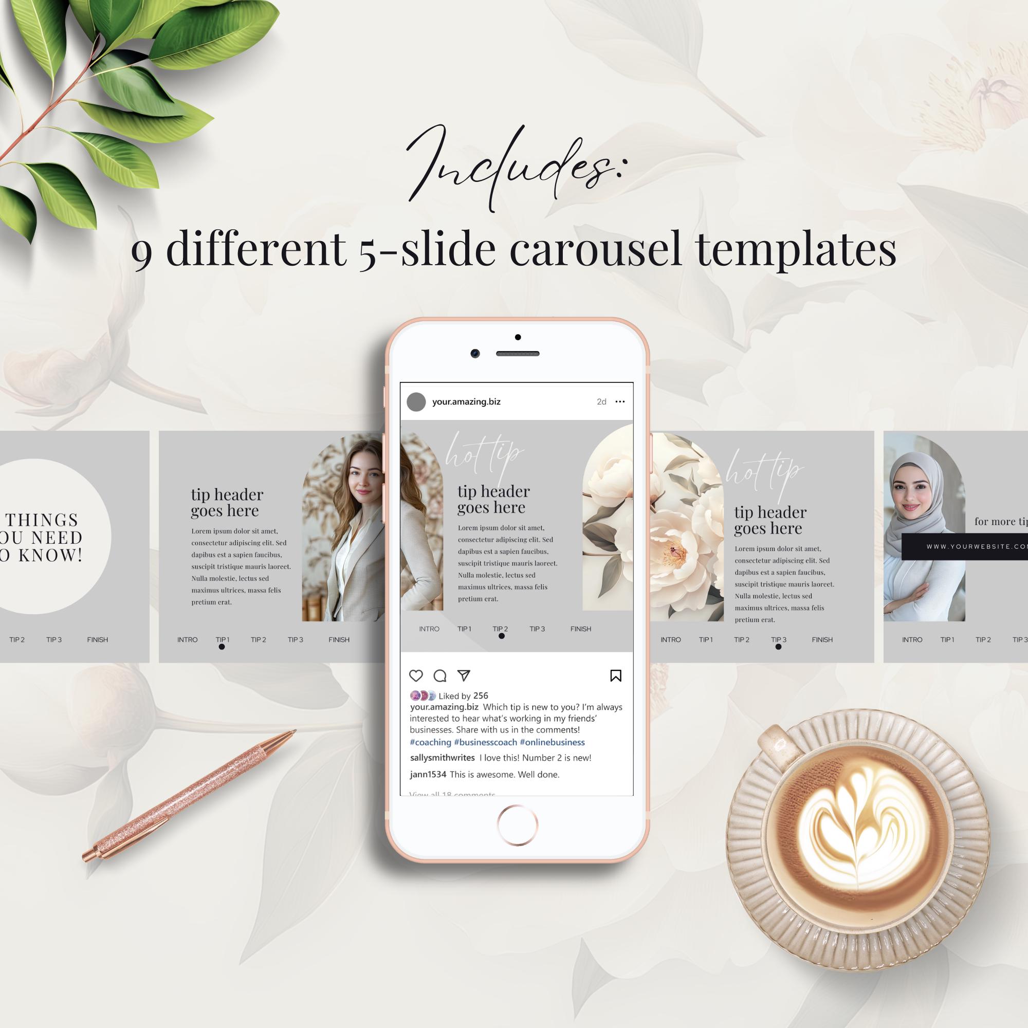 50 Instagram Carousel Templates for Canva Course Creators Seamless ...