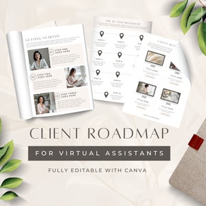 Virtual Assistant Client Roadmap Canva Template Onboarding Guide Client