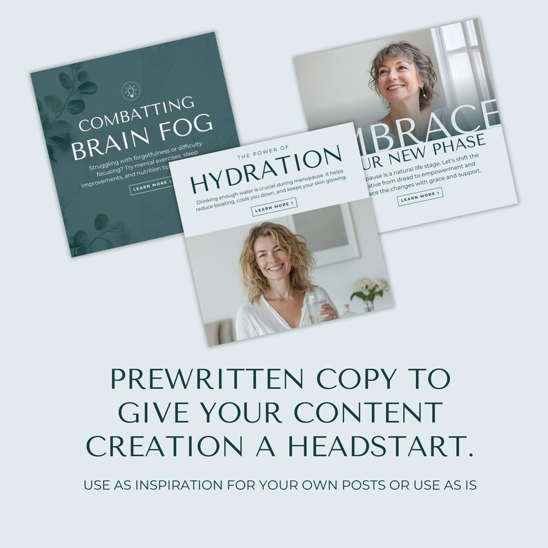 Menopause Instagram Template Social Media Post Health Coach Canva ...
