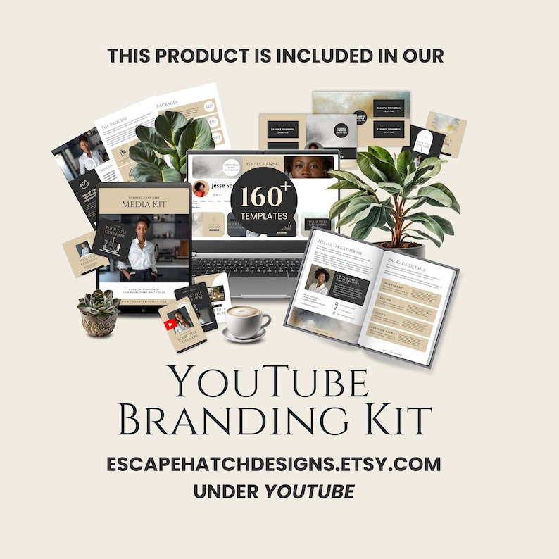 Youtube End Screen Intro Outro Editable Canva Templates Content Creator ...