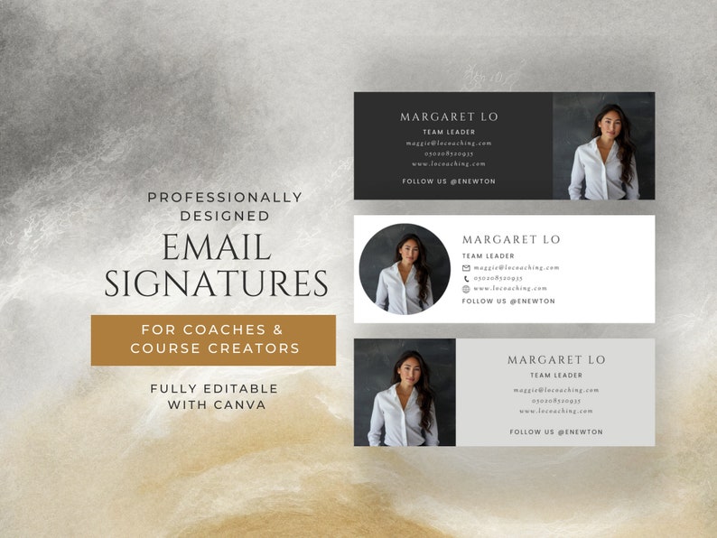 Email Signature Canvatemplate Modern Email Signature Template Logo ...