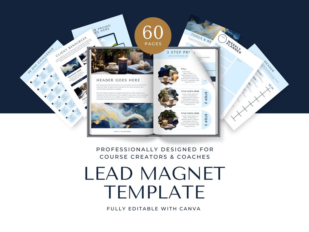 Lead Magnet Canva Template, Done-for-you Lead Magnet, Lead Generator ...