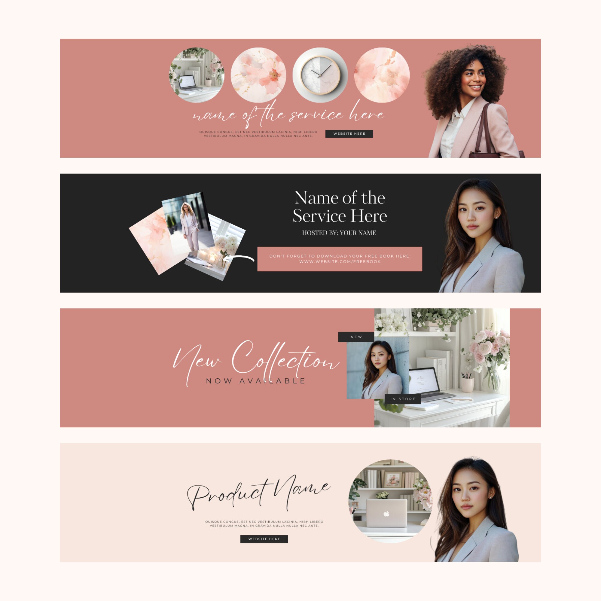 Linkedin Banner Canva Template Coach Profile Personal Branding ...