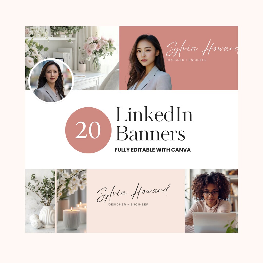 Linkedin Banner Canva Template Coach Profile Personal Branding ...