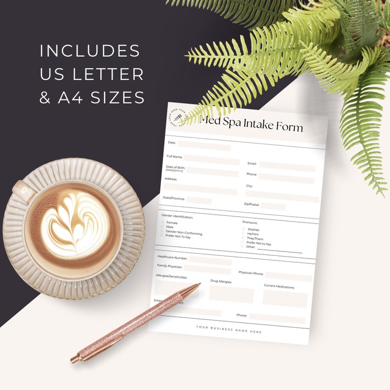 Nurse Injector Client Intake Form Dermal Filler Botox Consultation ...