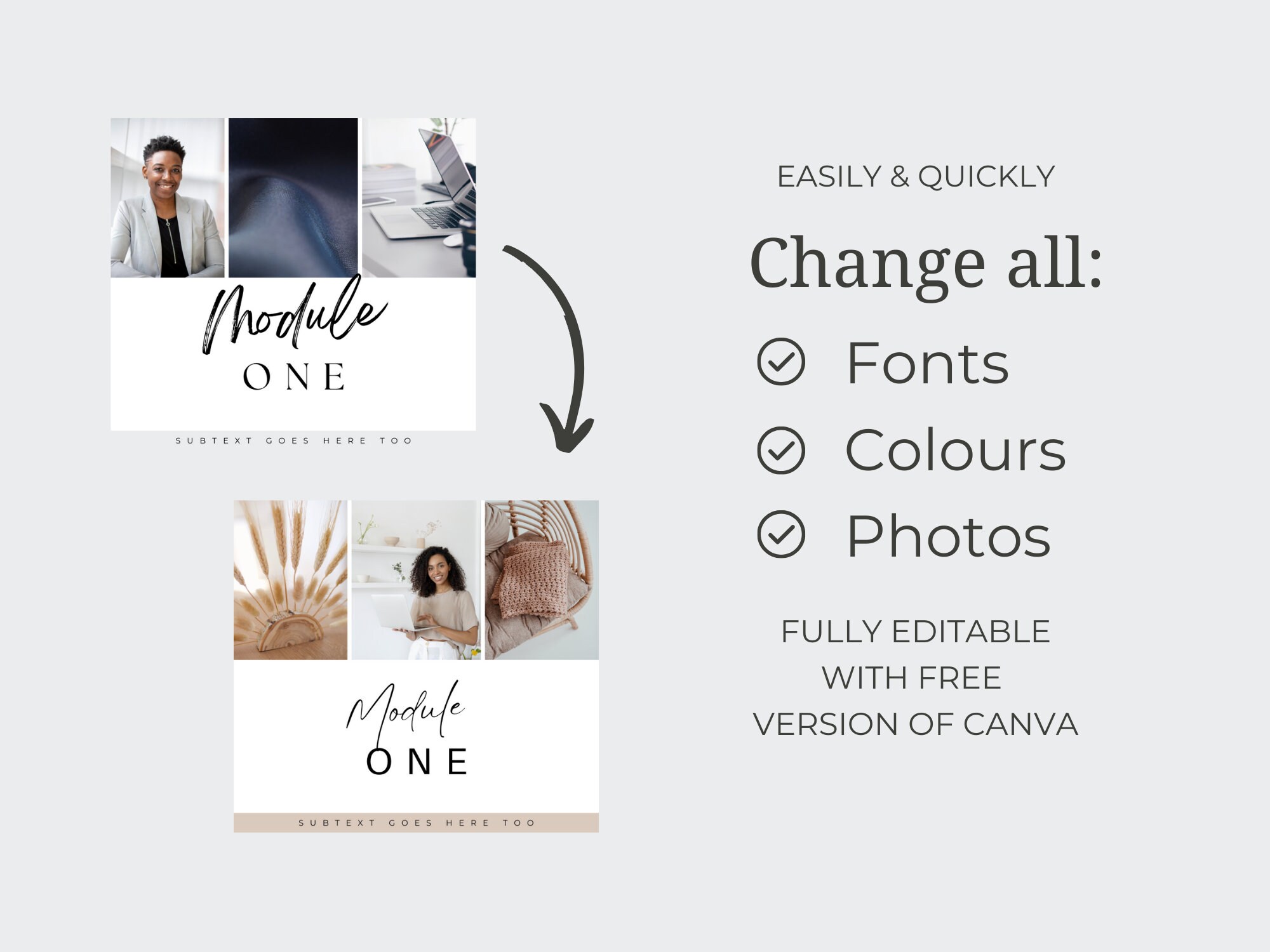 Module Cover Templates, Course Creator Templates, Online Course Module ...