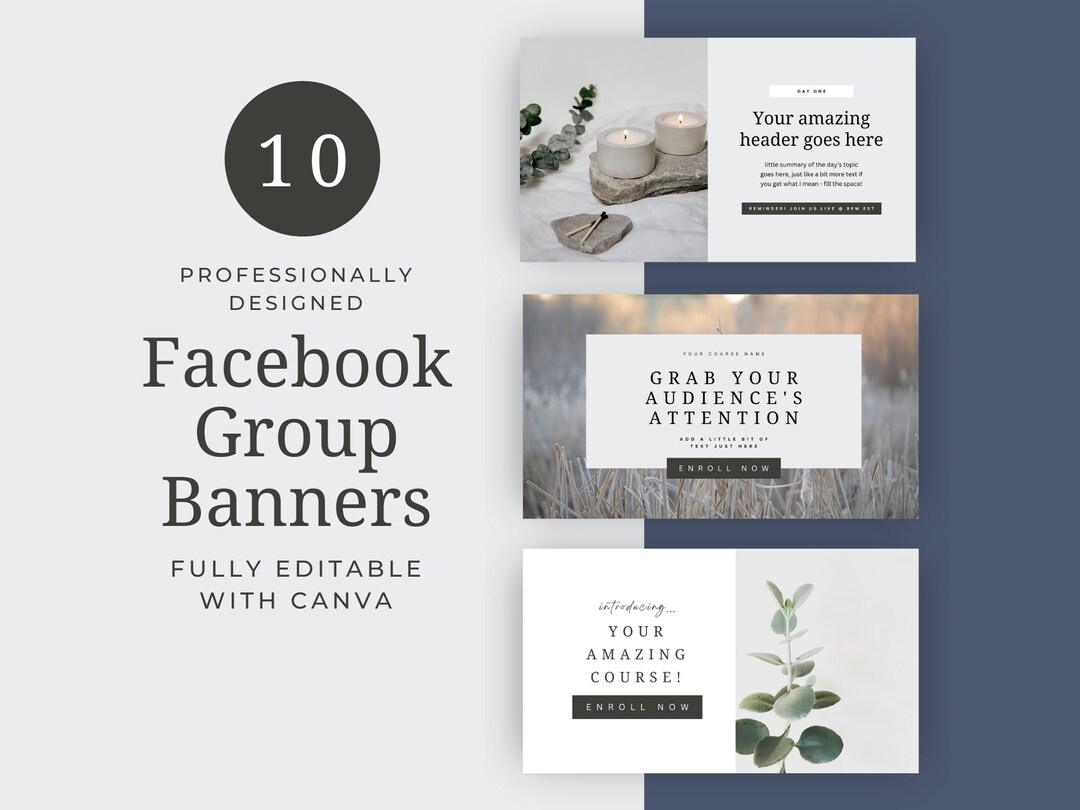 Facebook Group Template, INSTANT DOWNLOAD, Facebook Group Canva ...