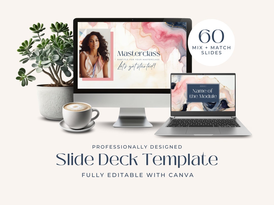 Online Course Slide Deck Template, Webinar Template, Course Creator ...