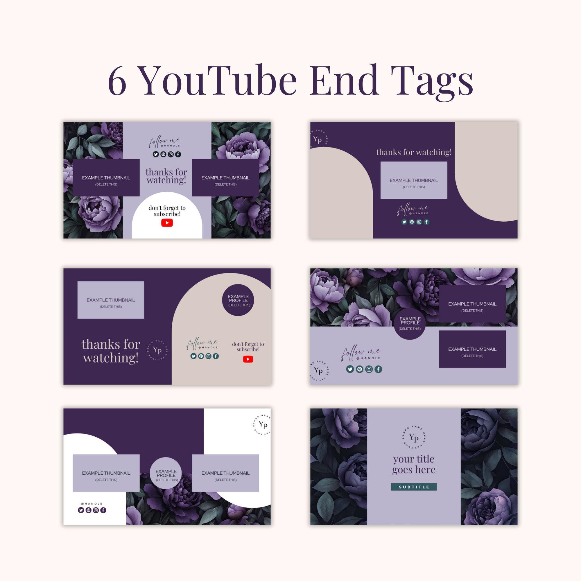Youtube Banners Youtube Branding Editable Youtube Thumbnails Youtube ...