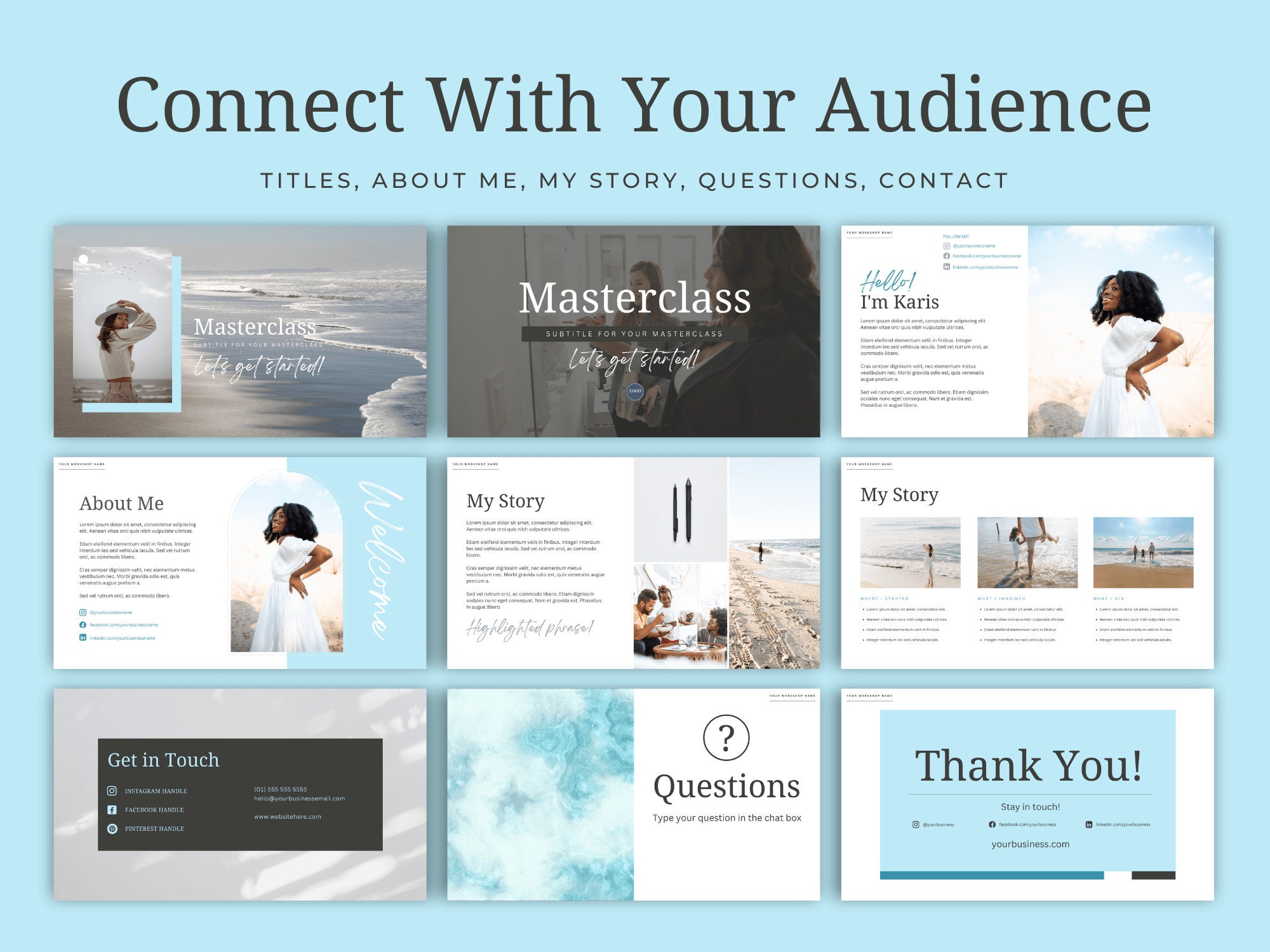 Masterclass Canva Template, INSTANT DOWNLOAD, Webinar Slides ...