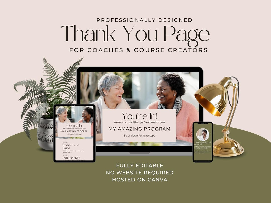 Thank You Template Web Page Program Course Womens Wellness Coaching ...