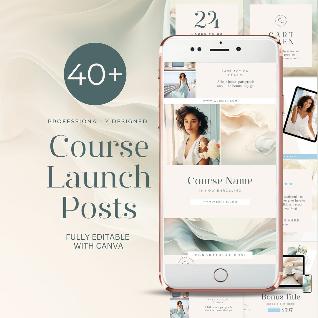 Launch Template Canva, Course Launch Instagram, INSTANT DIGITAL ...