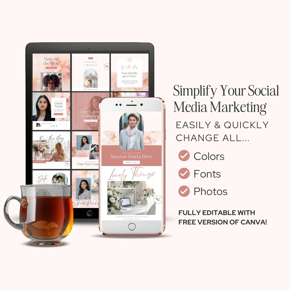 Course Creator Instagram Posts Branding + Marketing Kit Coach Templates ...