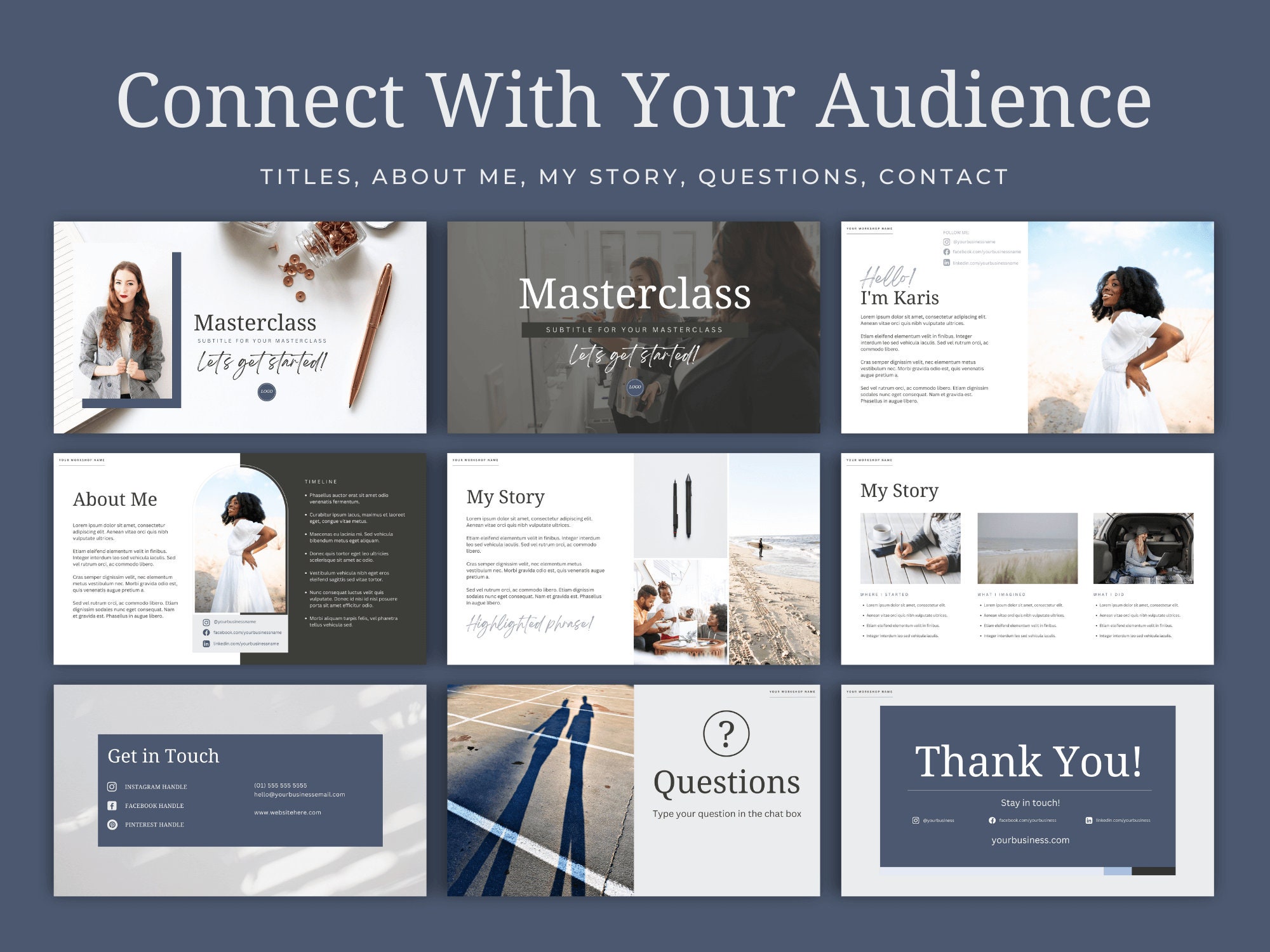 Masterclass Canva Template, INSTANT DOWNLOAD, Webinar Slides ...