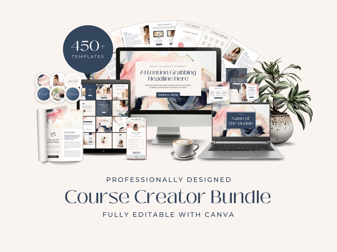 Done for You Course Creator Bundle, Canva Template, Course Creator ...