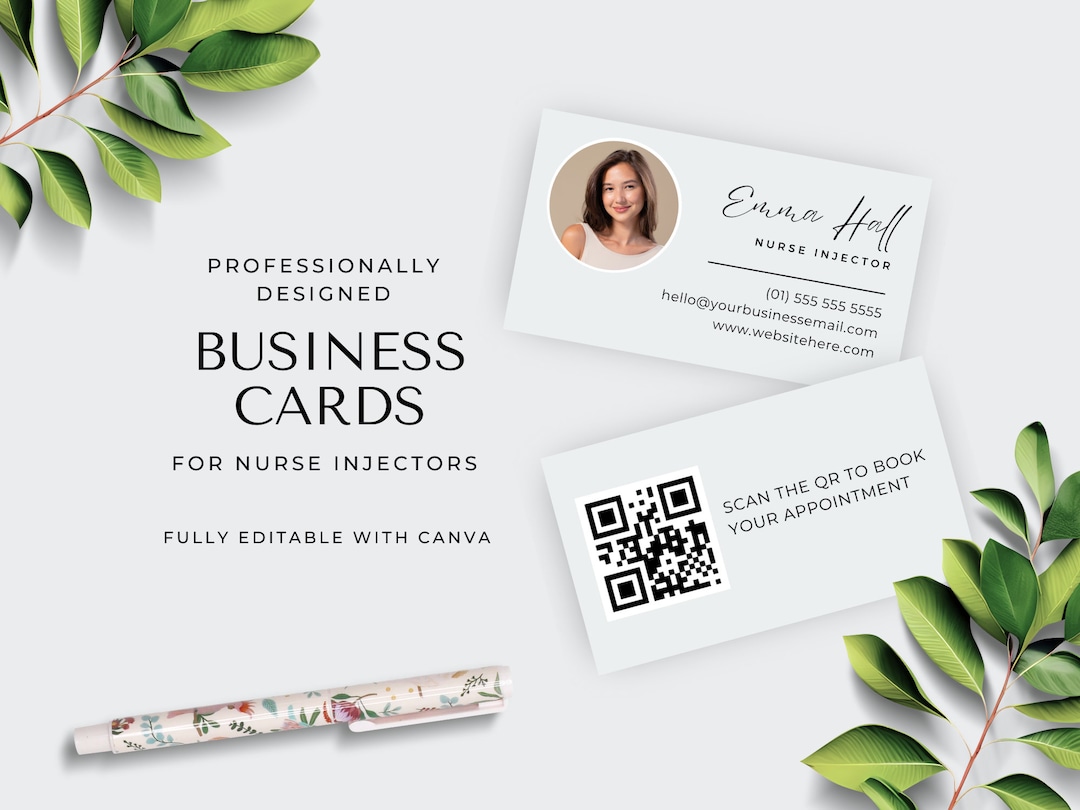 Nurse Injector Business Card Skincare Aesthetics Salon Instant Access ...