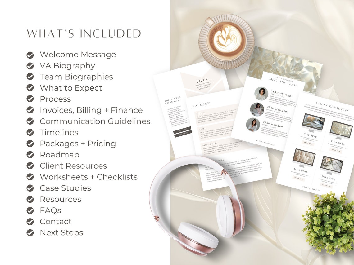 Virtual Assistant Editable Welcome Kit VA Proposal Canva Template New ...