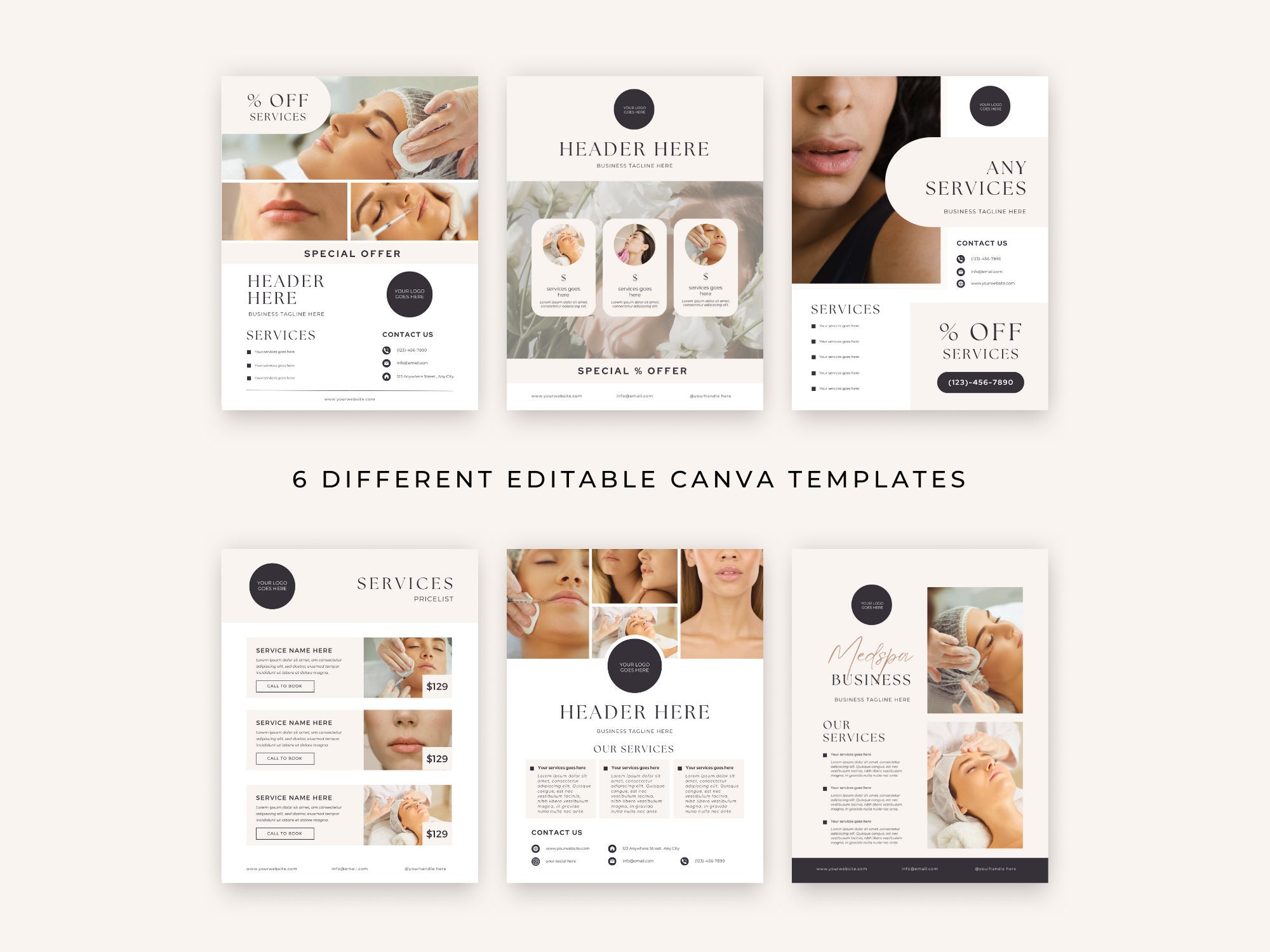Nurse Injector Templates Editable Canva Flyer Template Aesthetics Nurse ...