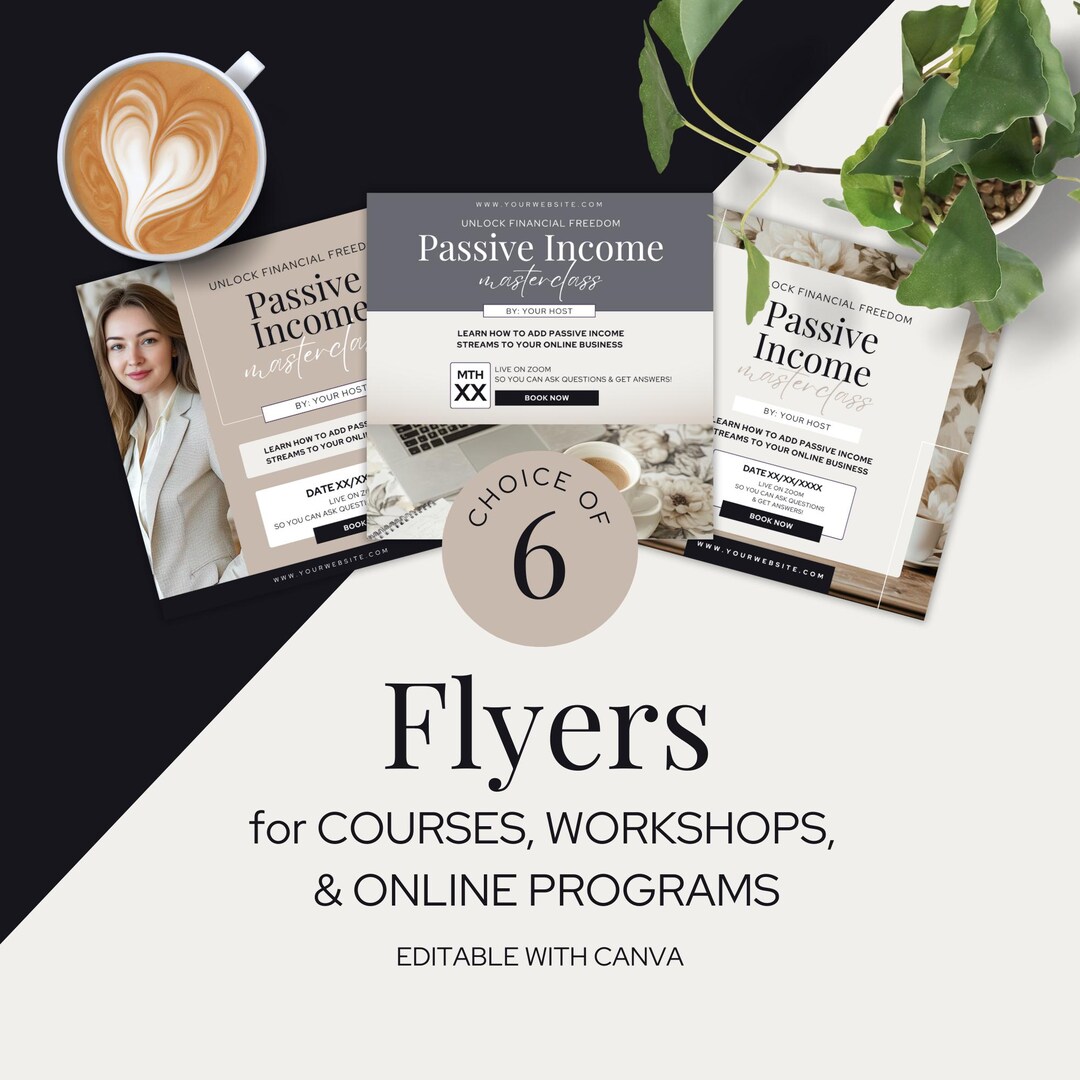 Coaching Flyer Template Editable Canva Printable Promotional Marketing ...