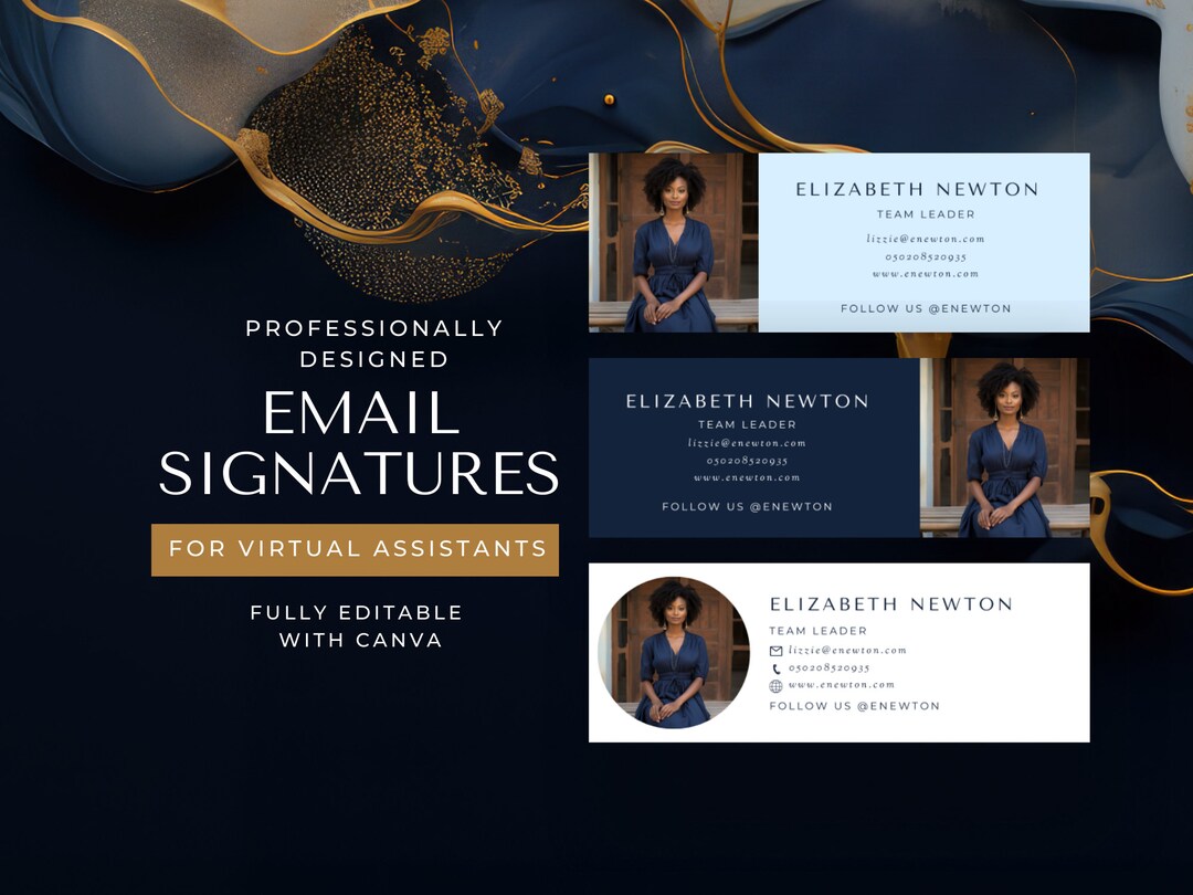 Email Signature Canva, INSTANT DIGITAL DOWNLOAD, Canva Signature ...