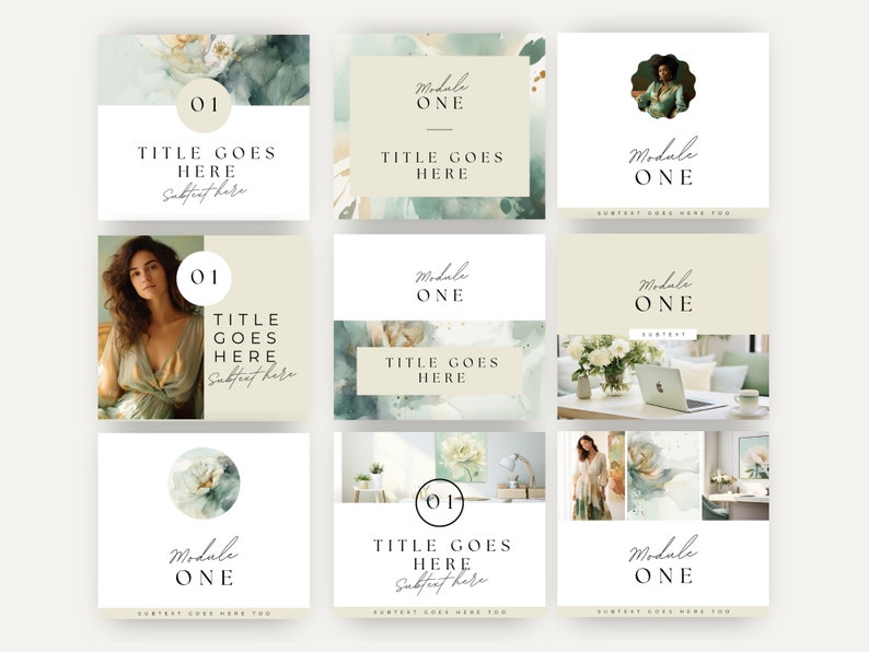 Module Cover Templates, Course Creator Templates, Online Course Module ...