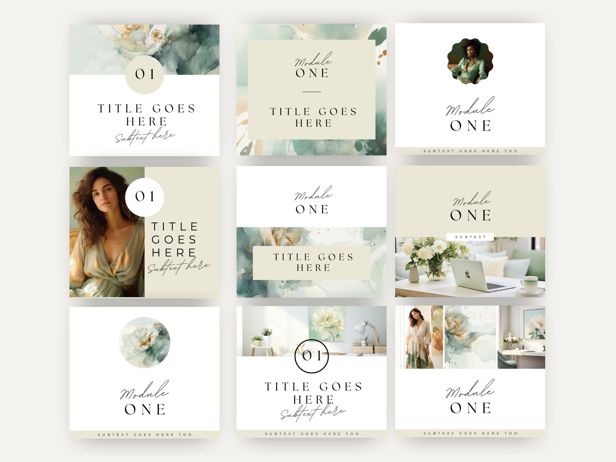 Module Cover Templates, Course Creator Templates, Online Course Module ...