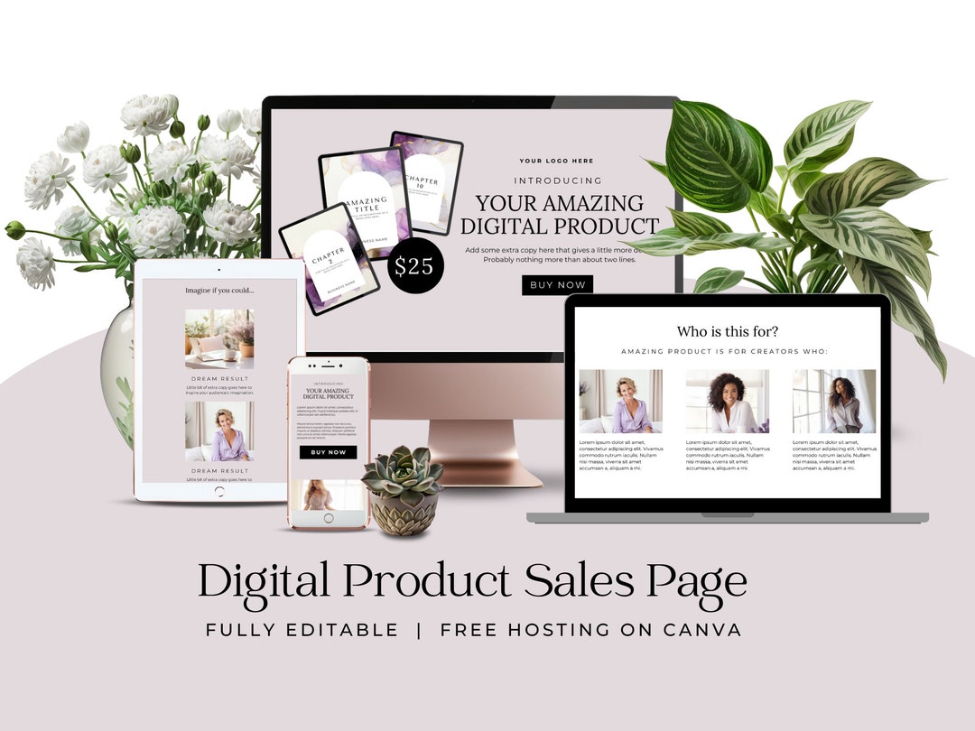 Canva Landing Page Digital Product Sales Page Lead Magnet Website Sales ...