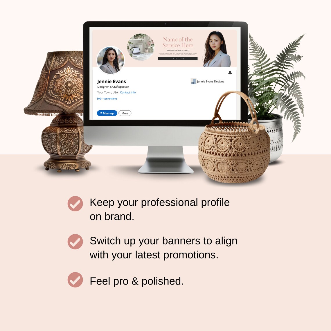 Linkedin Banner Canva Template Coach Profile Personal Branding ...