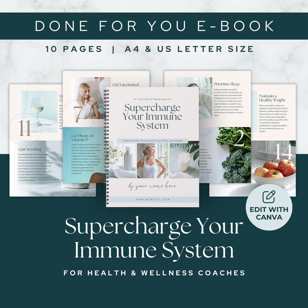 Immunity E-book Done-for-you Digital Wellness Guide Boost Immune System ...