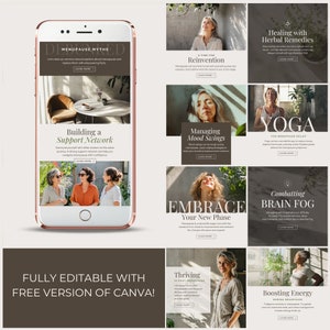 Menopause Instagram Template Hormone Social Media Post Health Coach ...