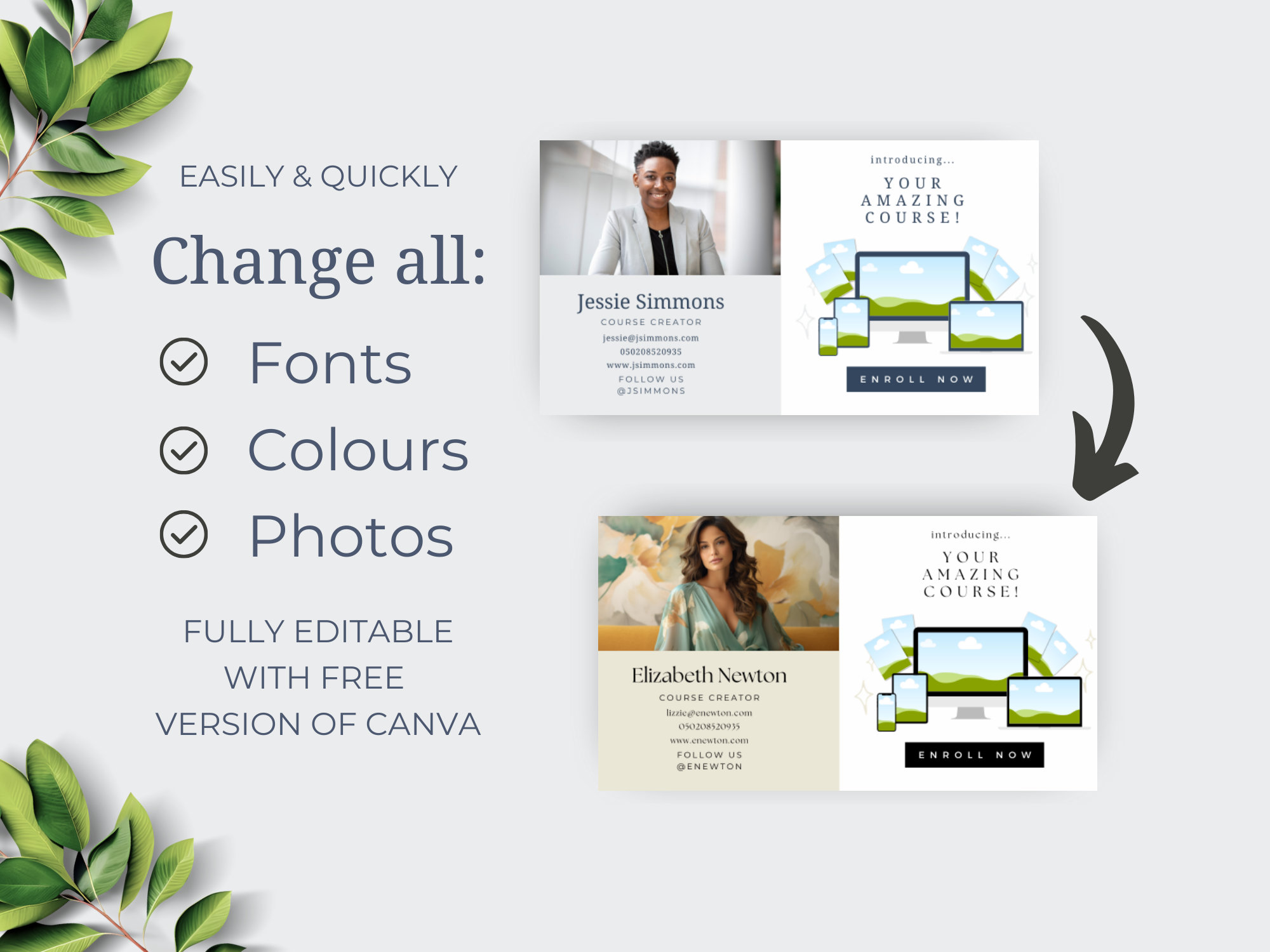 Email Signature Canva, INSTANT DOWNLOAD, Canva Signature Template ...