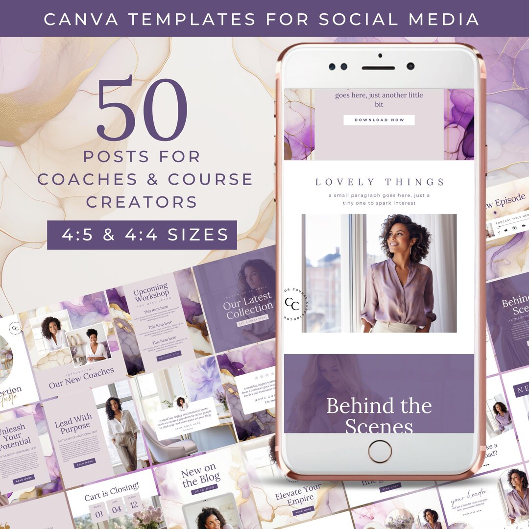 Course Creator Instagram, Coach Canva Template, Modern Designed Feed ...