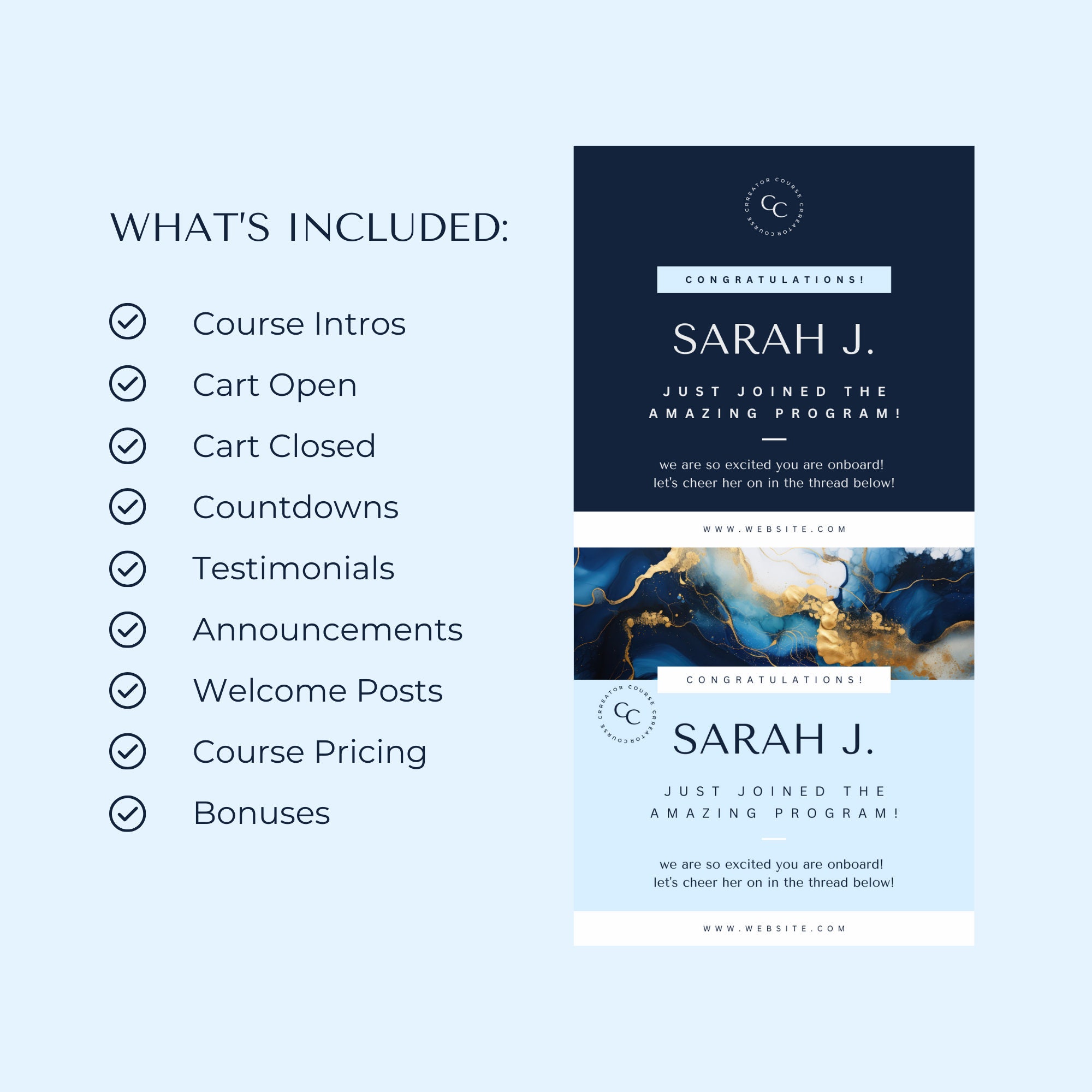 Course Launch Posts Canva Template Course Launch Instagram Posts Course ...