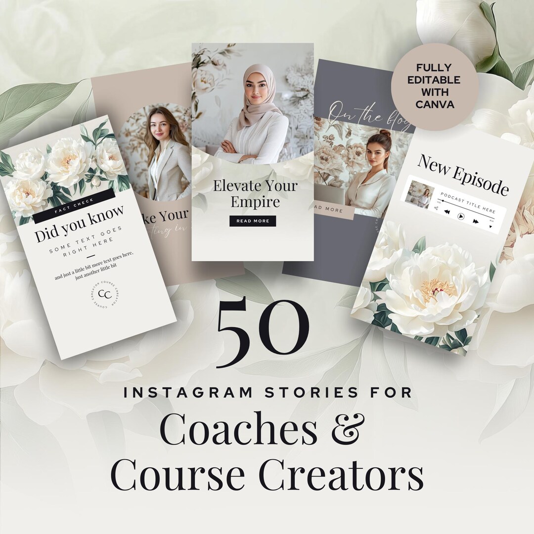 Course Creator Instagram Stories Coaching Program IG Marketing Editable ...