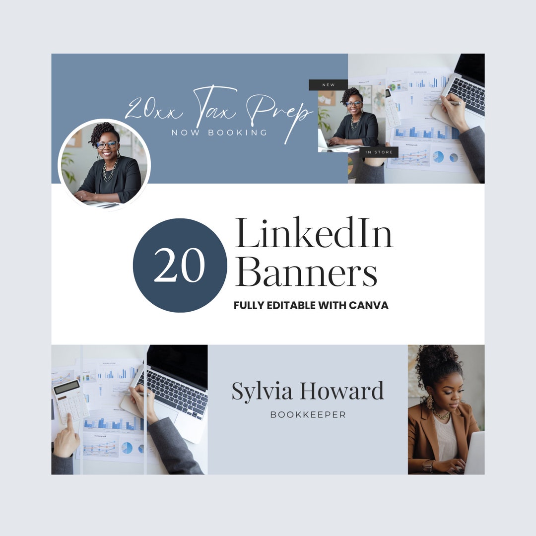 Bookkeeper Linkedin Canva Editable Template Accountant Profile Personal ...