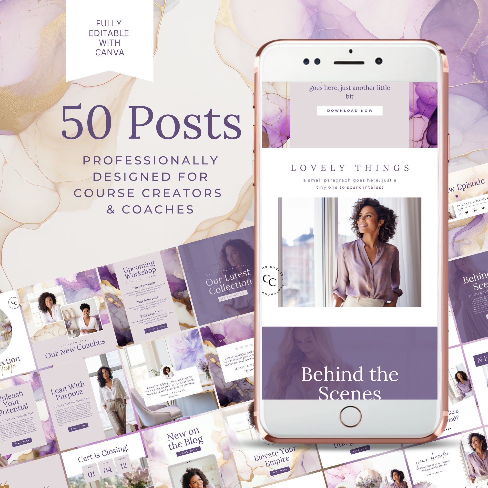 Course Creator Instagram, Coach Canva Template, Modern Designed Feed ...