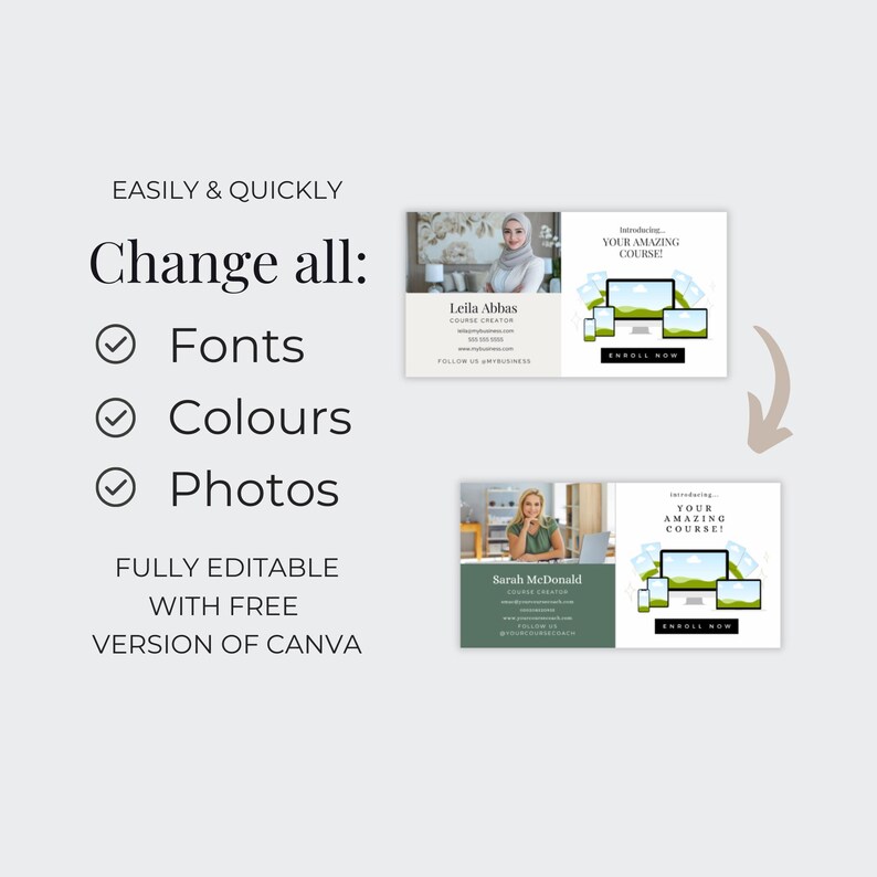 Email Signatures Templates Canva Template Modern Email Logo/photo ...