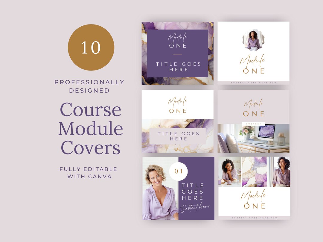 Module Cover Templates, Course Creator Templates, Online Course Module ...