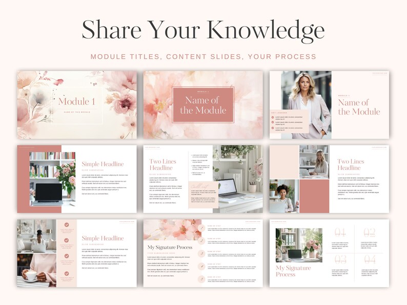 Webinar Canva Slide Template Webinar Presentation Course Creator Slide ...