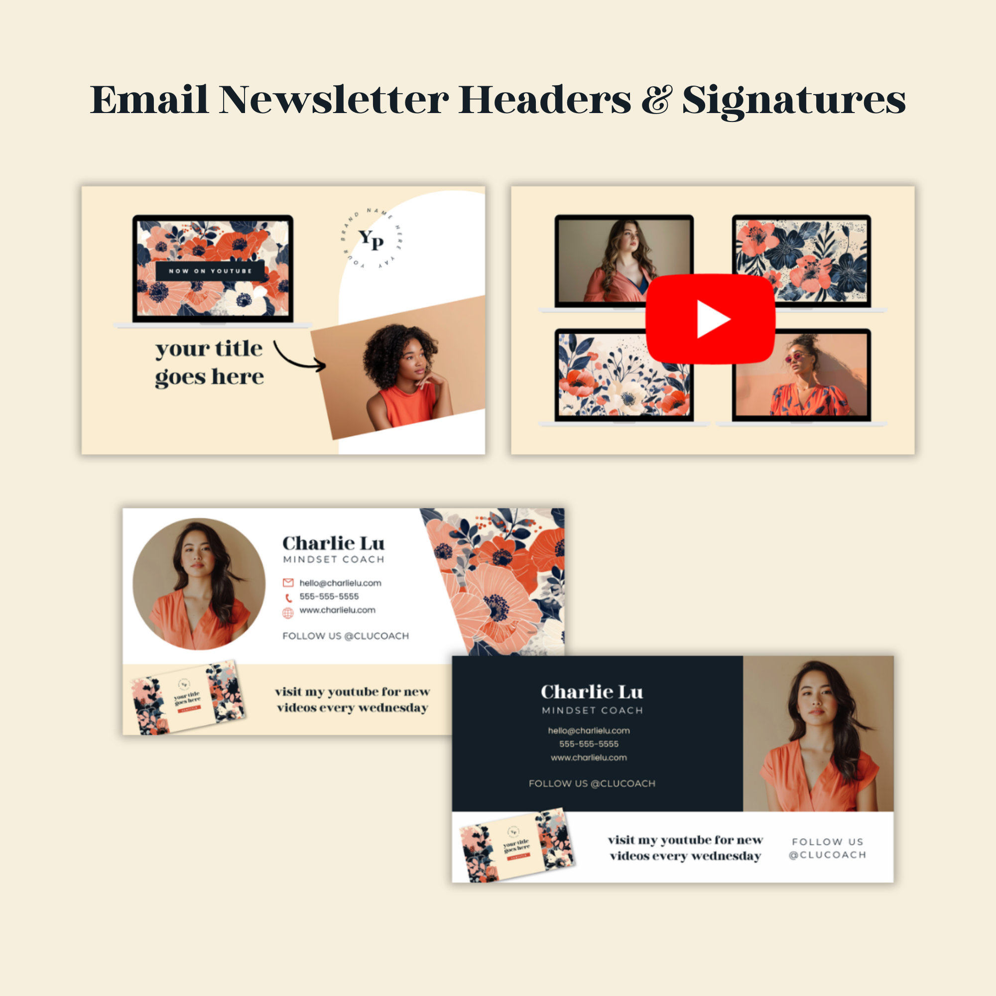 Youtube Branding Kit Youtube Banner Editable Canva Templates Youtube ...