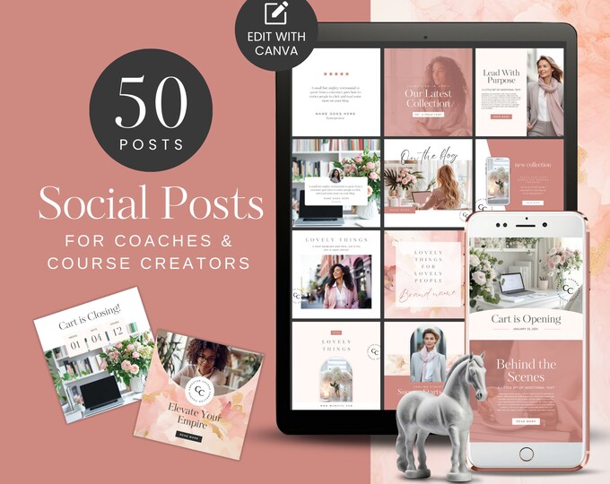 Instagram Social Media Template Kit for Canva for Course Creators ...