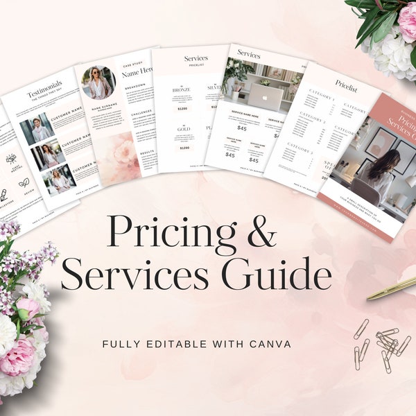 Service and Pricing Guide Canva Template Client Proposal Editable ...