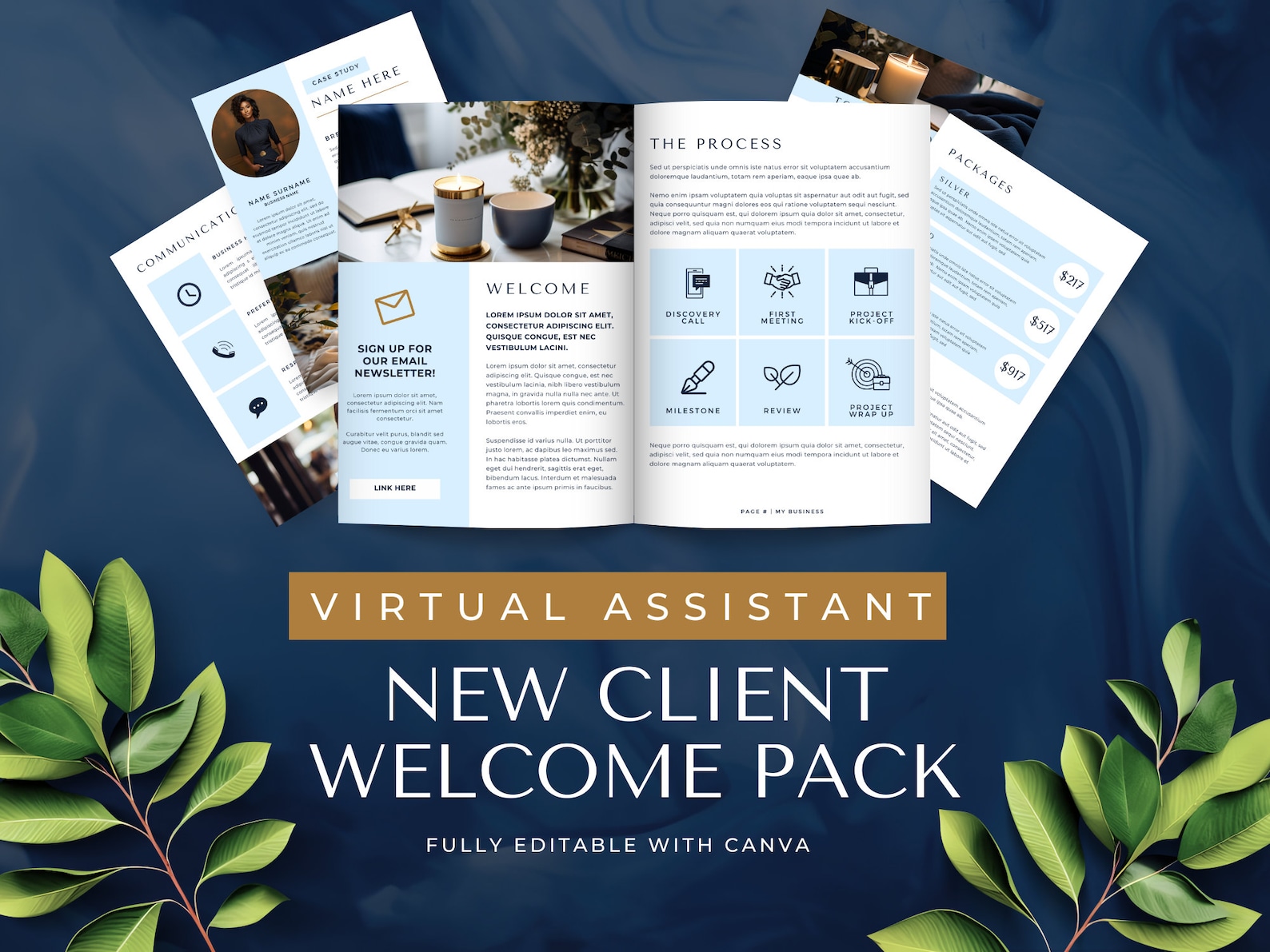 Virtual Assistant Welcome Kit, VA Proposal Template Canva, New Client ...